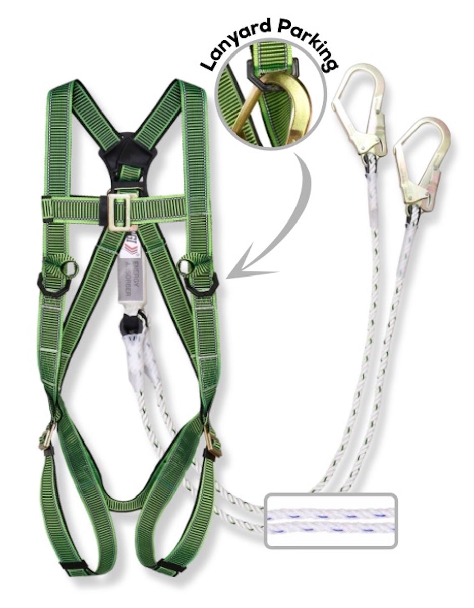 Udyogi Full Body Safety Harness Belt With Double Hook Shock Absorber ...